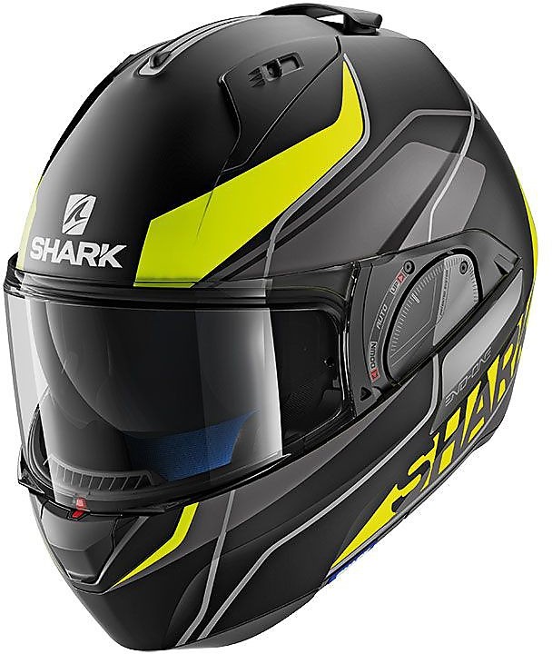 Modular Motorcycle Helmet Openable Shark EVO ONE 2 KRONO Black Matt ...