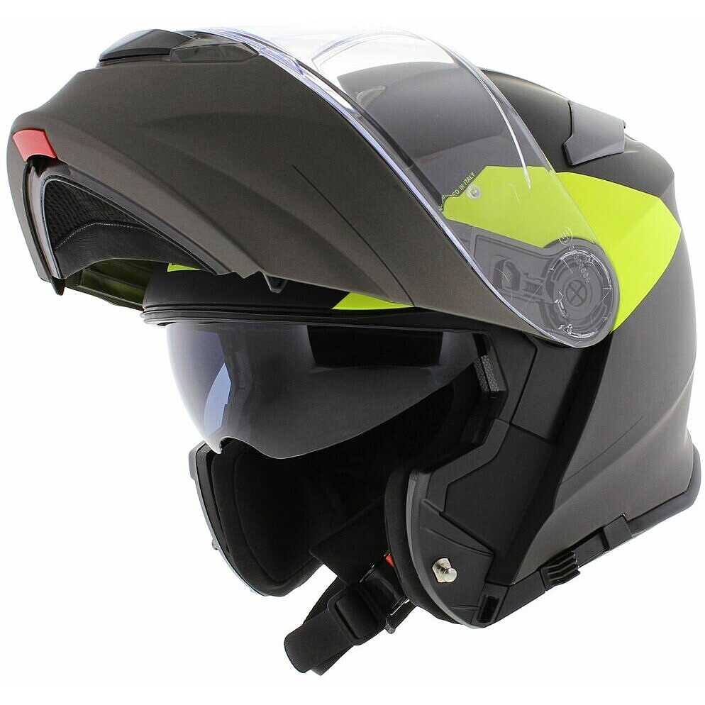 Modular Motorcycle Helmet Origin DELTA BASIC Virgin Yellow Fluo Black ...
