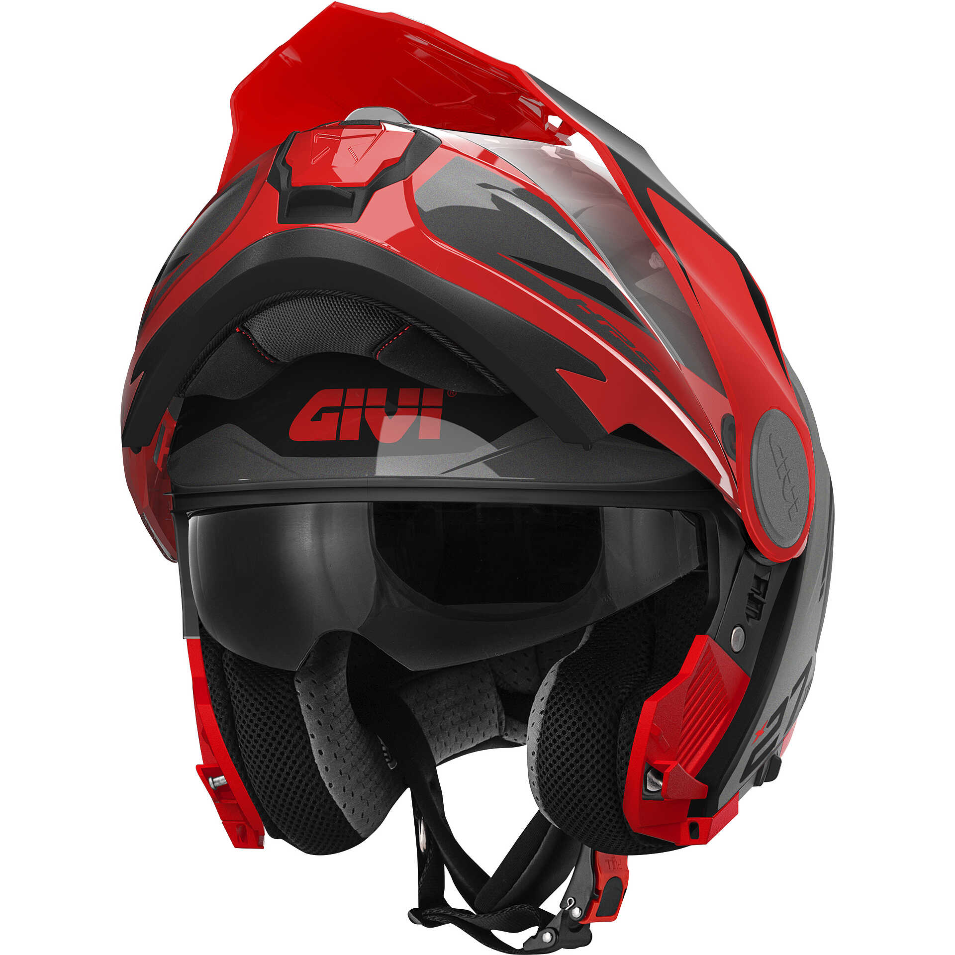 Modular Motorcycle Helmet P / J Givi X.27R TOURER Black Red Graphics ...