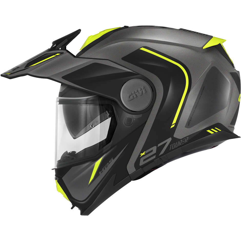 Modular Motorcycle Helmet P / J Givi X.27R TOURER Yellow Titanium ...