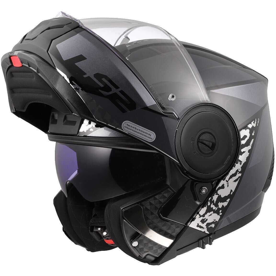 Modular Motorcycle Helmet P/J LS2 FF902 SCOPE II OXYD Black Titanium ...