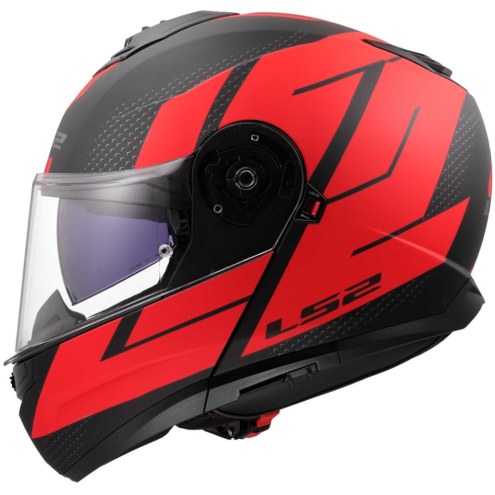 Modular Motorcycle Helmet P/J LS2 FF908 STROBE II CODE Black Red For ...