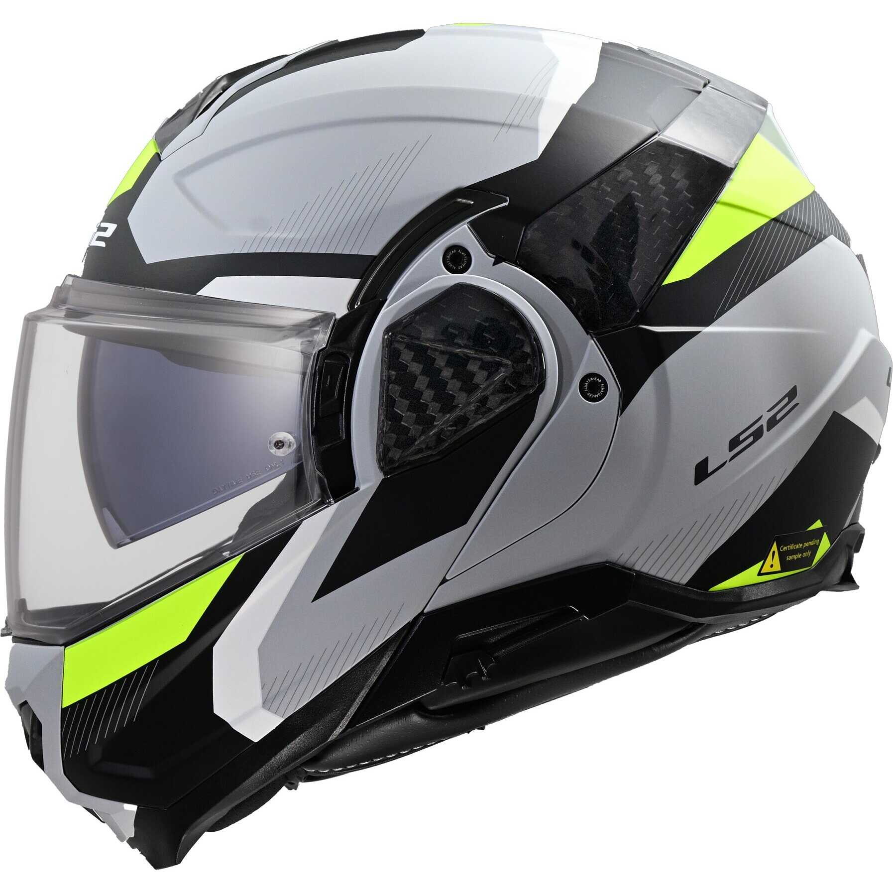 Modular Motorcycle Helmet P/J LS2 FF910 ADVANT II TRIPLE LIGHT Grey Fluorescent Yellow For Sale ...