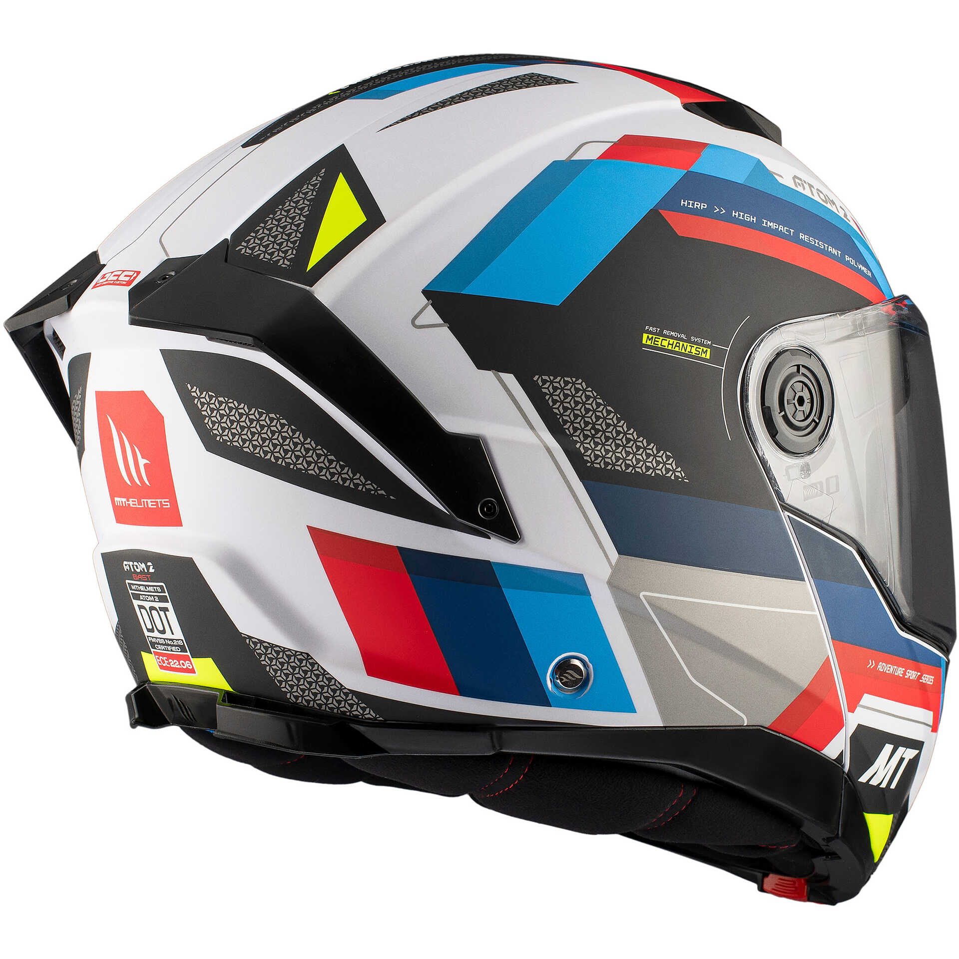 Modular Motorcycle Helmet P/J Mt Helmets ATOM 2 SV BAST A0 Pearl Glossy ...