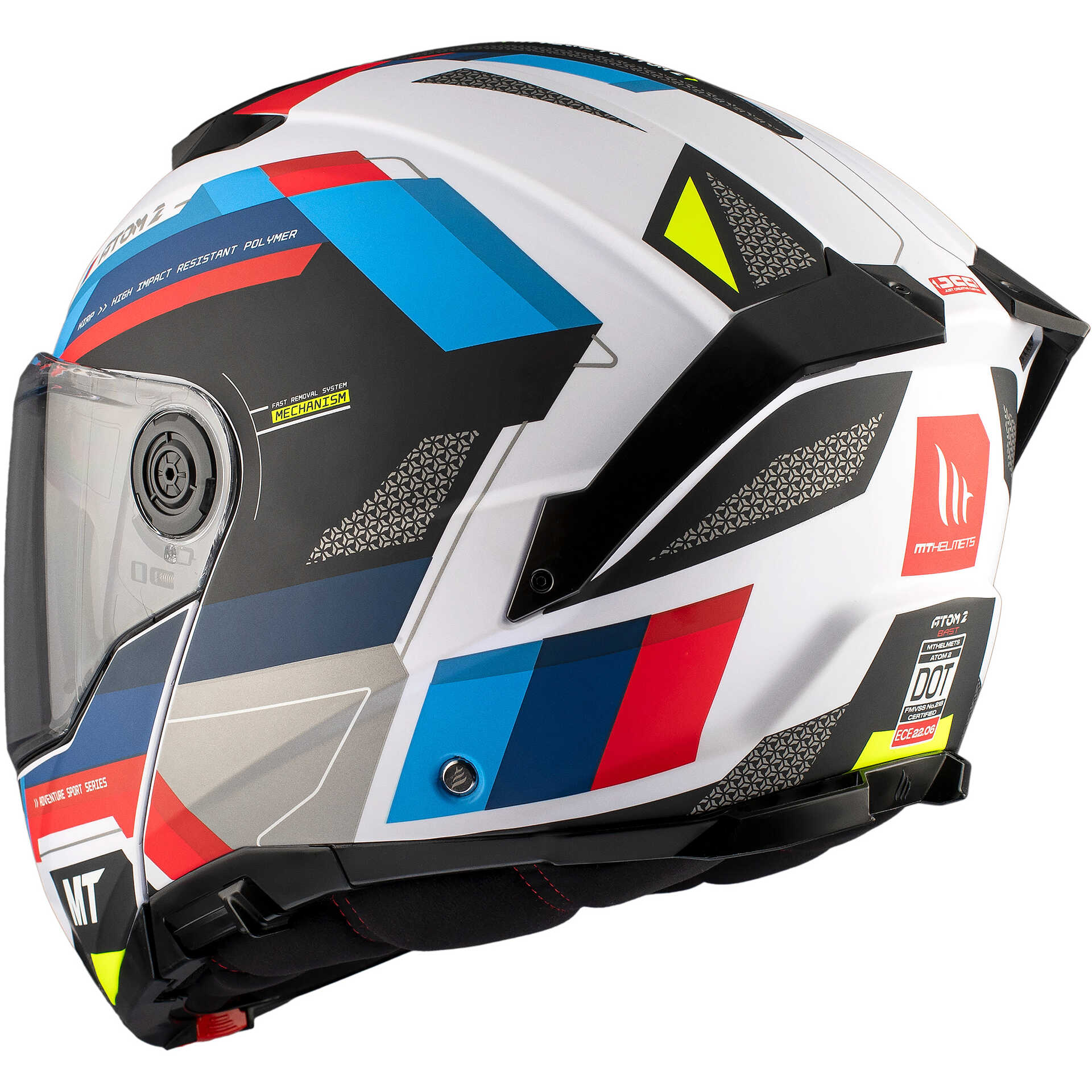 Modular Motorcycle Helmet P/J Mt Helmets ATOM 2 SV BAST A0 Pearl Glossy ...