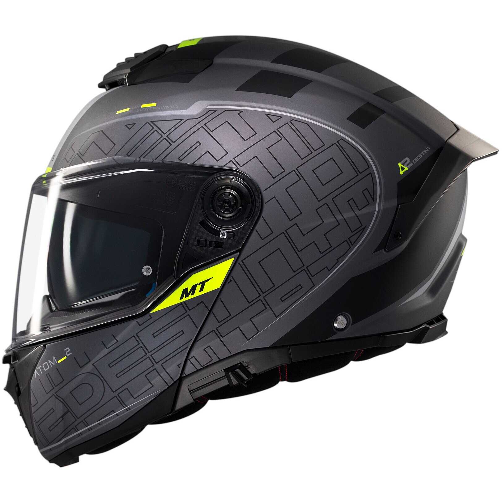 Modular Motorcycle Helmet P/J Mt Helmets ATOM 2 SV DESTINY C2 Matt For ...