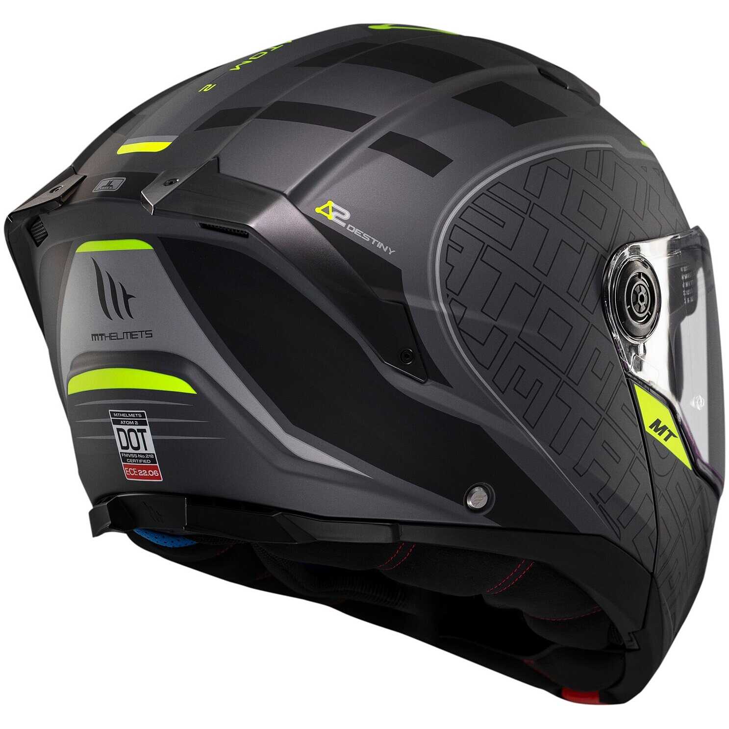 Modular Motorcycle Helmet P/J Mt Helmets ATOM 2 SV DESTINY C2 Matt For ...