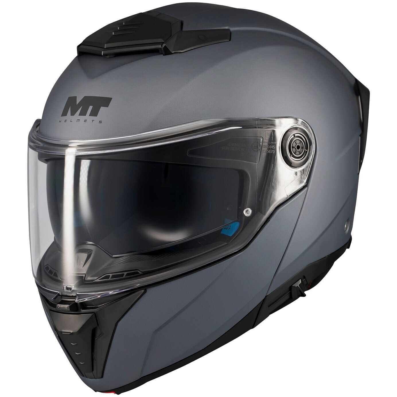 Modular Motorcycle Helmet P/J Mt Helmets ATOM 2 SV PURE A2 Matt Gray ...