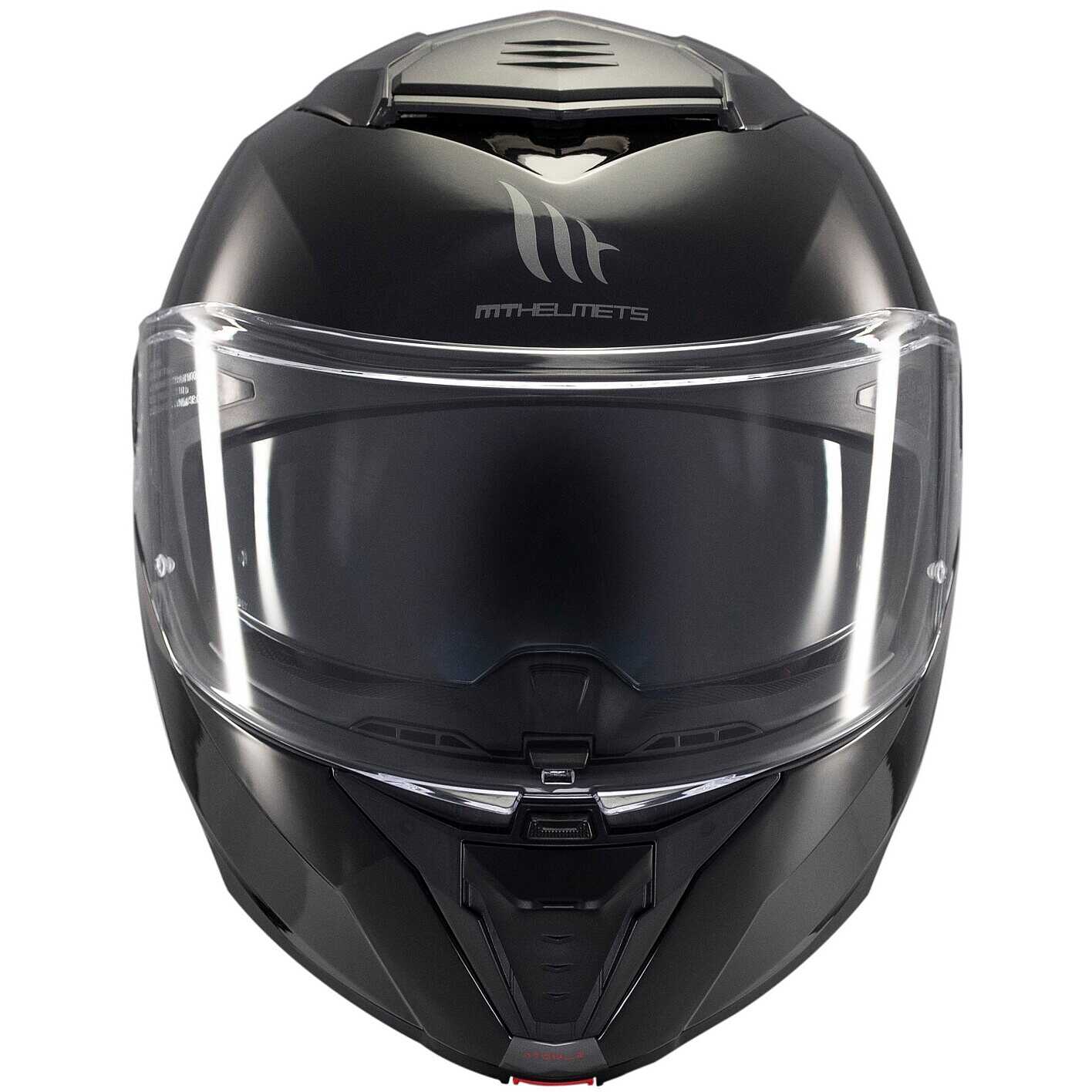 Modular Motorcycle Helmet P/J Mt Helmets ATOM 2 SV SOLID A1 Gloss Black ...