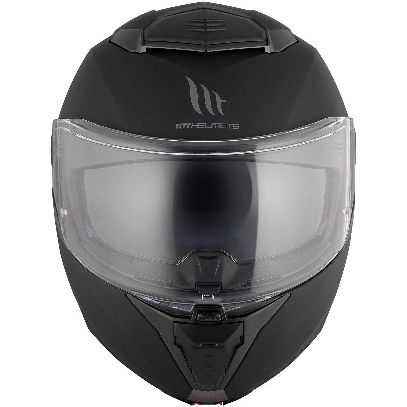 Modular Motorcycle Helmet P/J Mt Helmets ATOM 2 SV SOLID A1 Matt Black ...