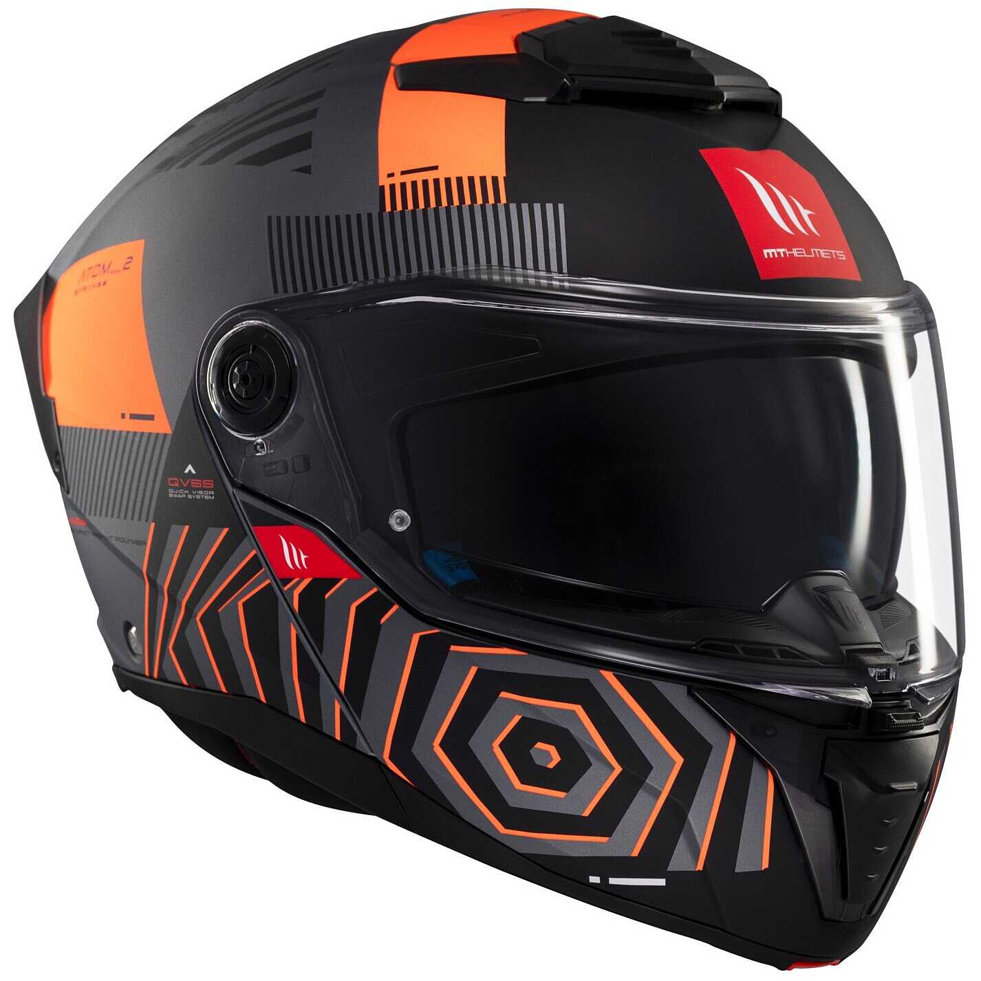 Modular Motorcycle Helmet P/J Mt Helmets ATOM 2 SV STRANGE C4 Matt For ...