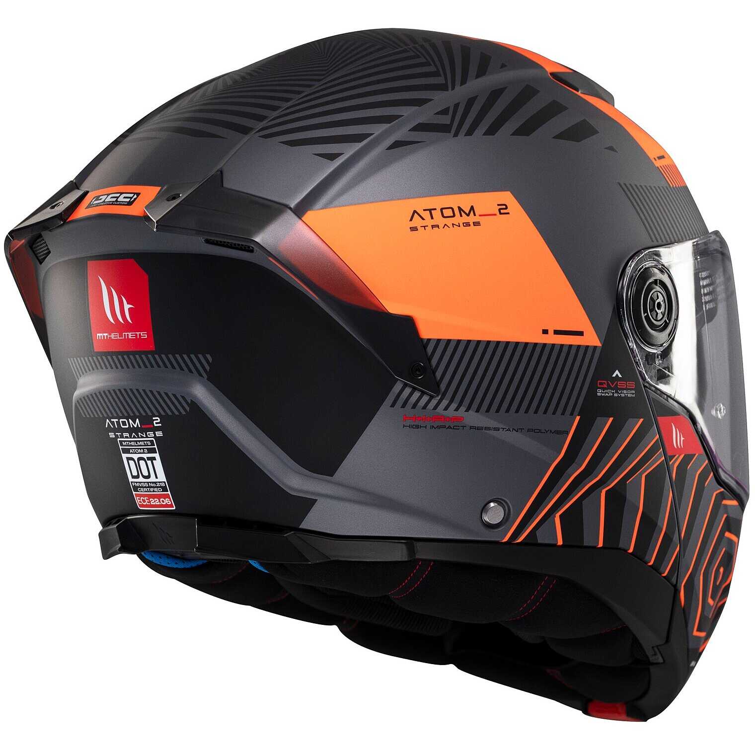 Modular Motorcycle Helmet P/J Mt Helmets ATOM 2 SV STRANGE C4 Matt For ...
