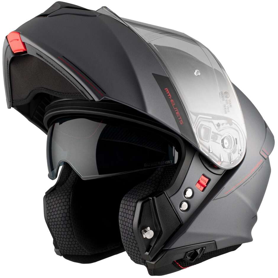 Modular Motorcycle Helmet P/J Mt Helmets GENESIS SV SOLID A2 Matt ...