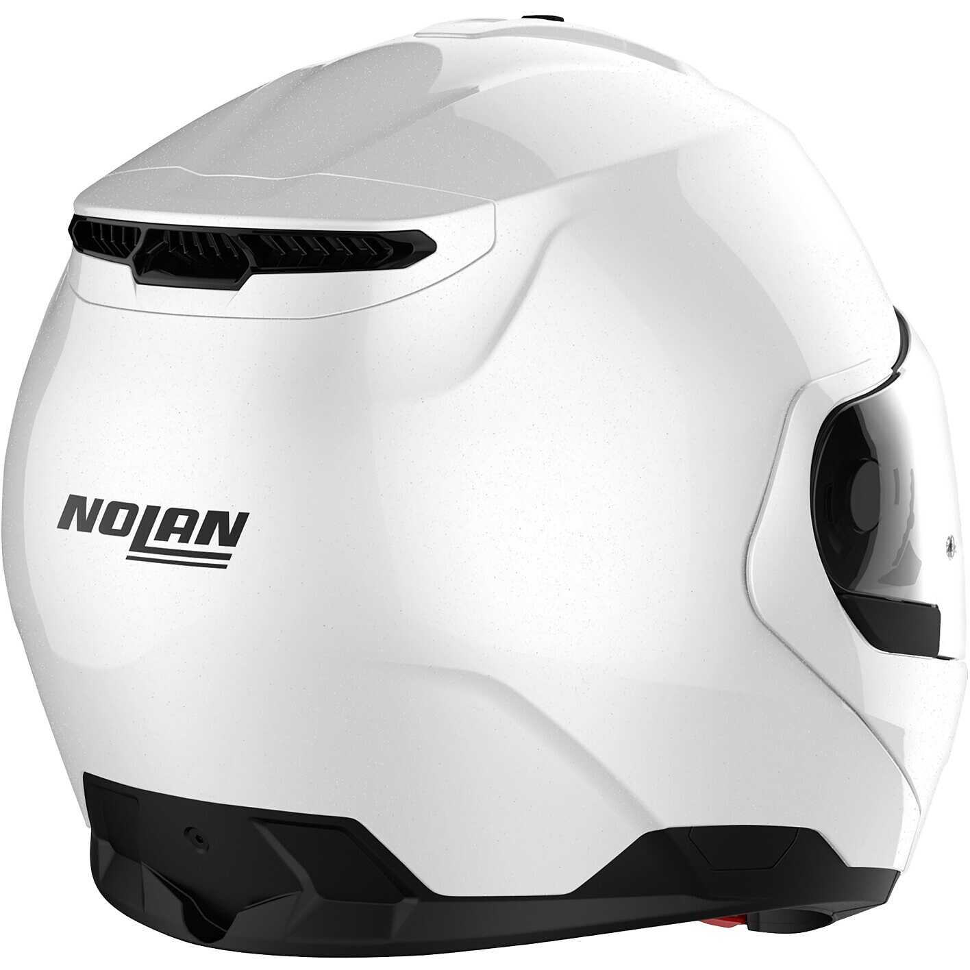 Modular Motorcycle Helmet P/J Nolan N100-6 CLASSIC N-COM 005 White For ...