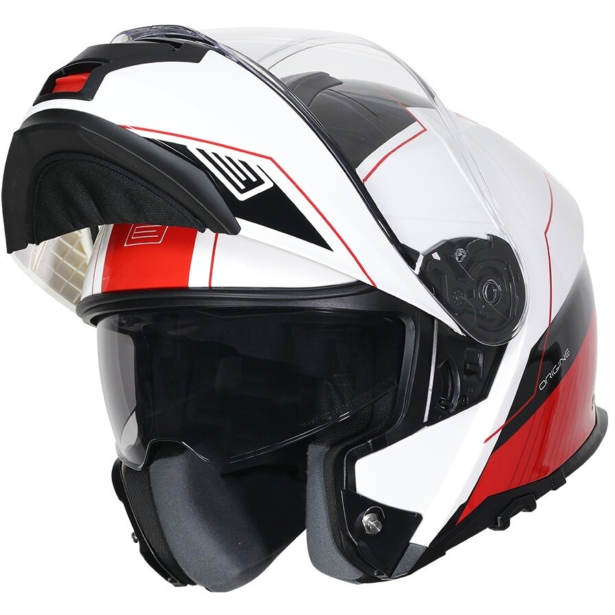 Modular Motorcycle Helmet P/J Origine LOGIC Linear White Red For Sale ...