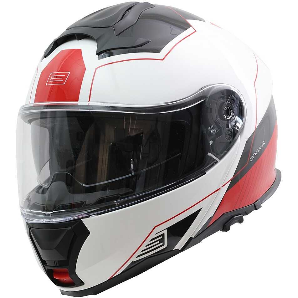 Modular Motorcycle Helmet P/J Origine LOGIC Linear White Red For Sale ...