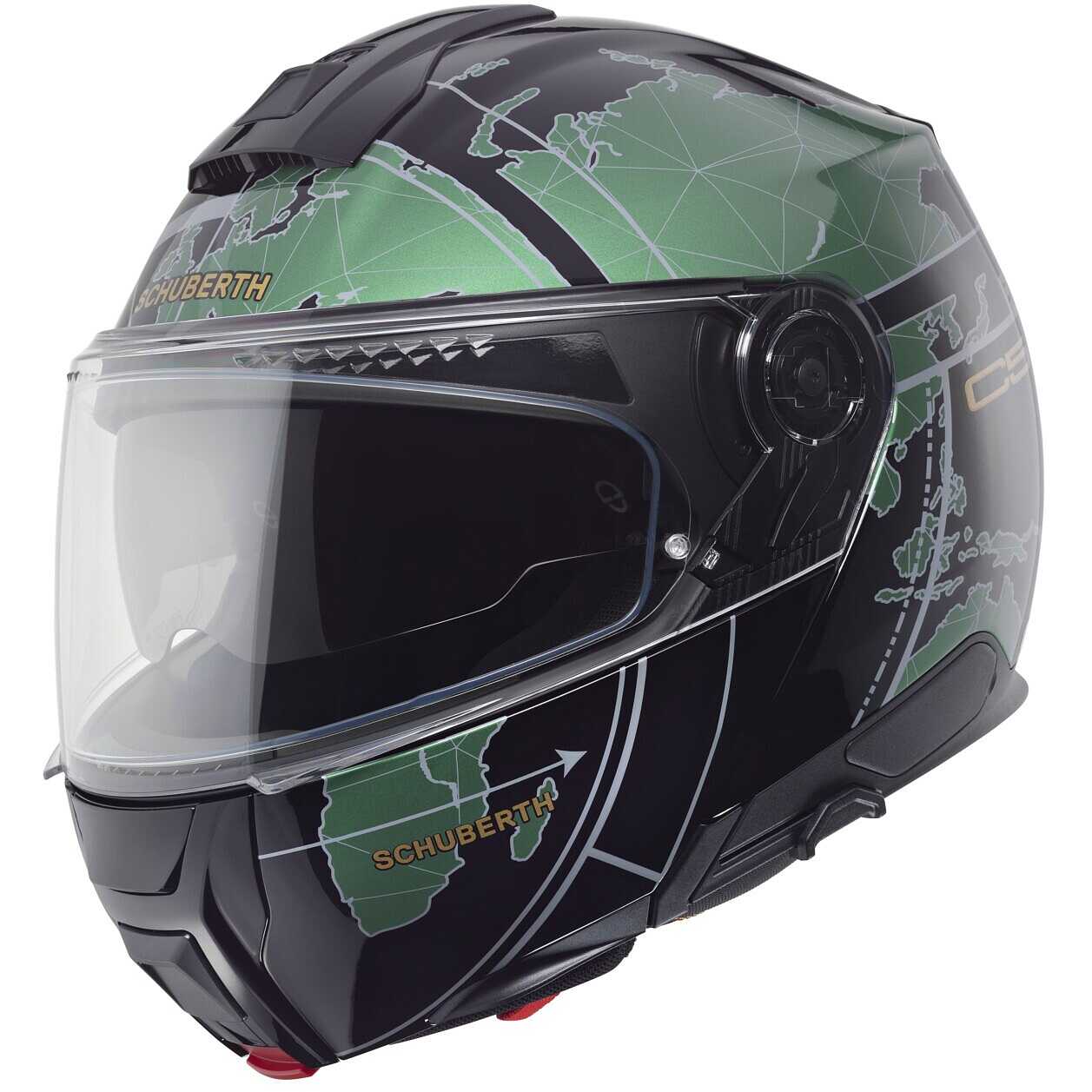 Modular Motorcycle Helmet P/J Schuberth C5 GLOBE Green For Sale Online ...