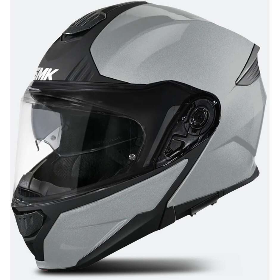 Modular Motorcycle Helmet P/J SMK Gullwing Solid MA600 Light Grey For ...