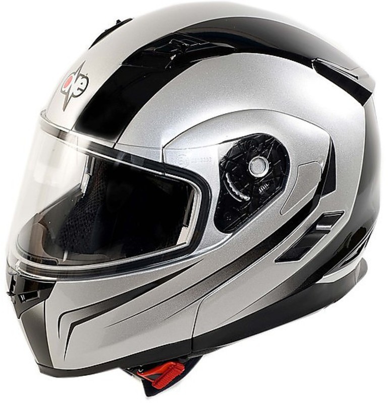 Modular Motorcycle Helmet Visor Sunroof One Double Silver-Black For ...