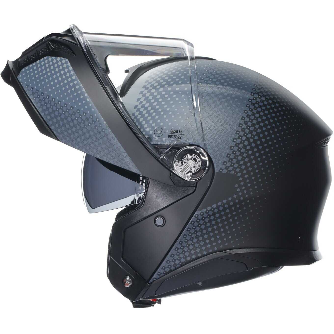 Modularer Motorradhelm Agv TOURMODULAR TEXTOUR Matt Schwarz Grau Online ...