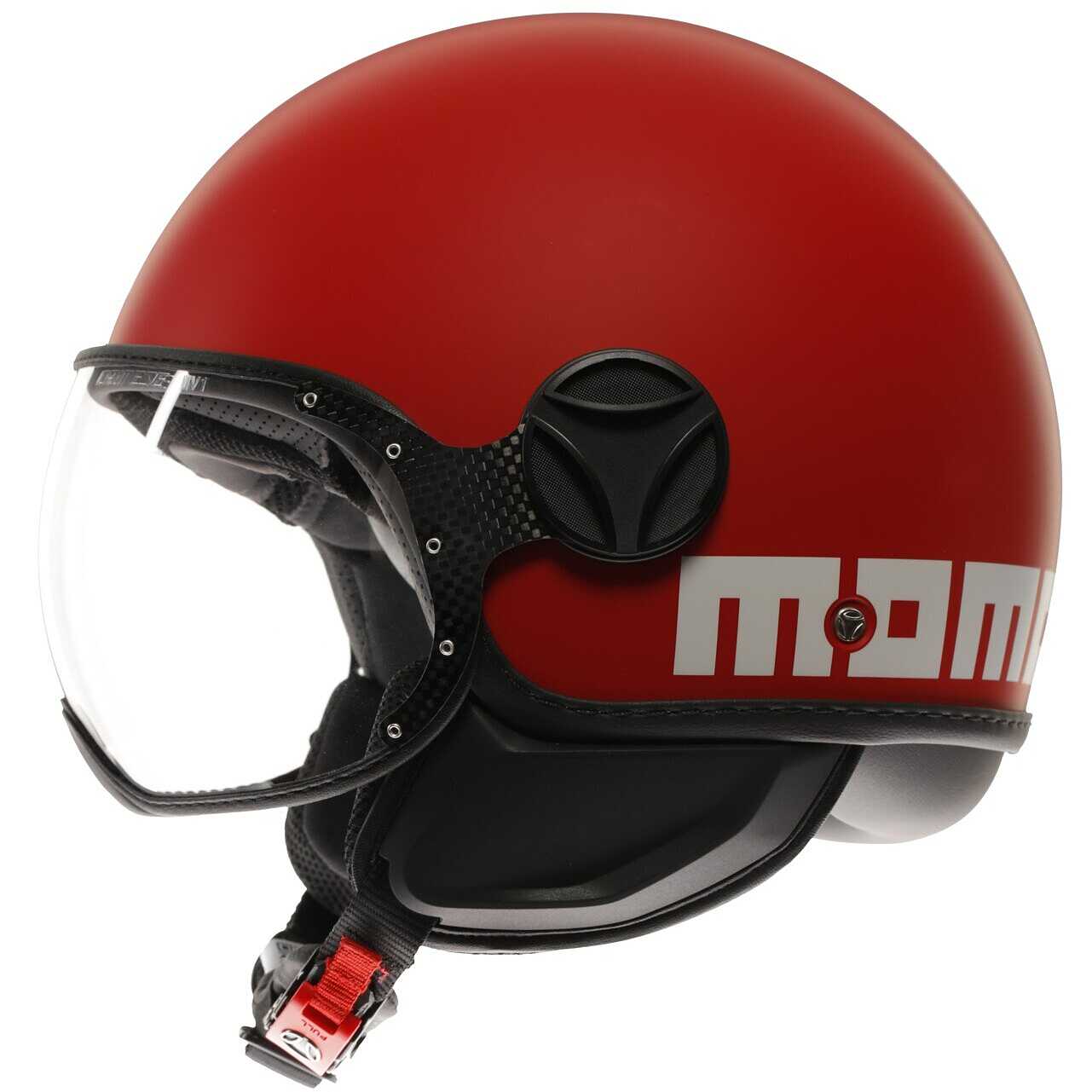 Momo Design FGTR CLASSIC Candy Red White Motorcycle Jet Helmet For Sale ...