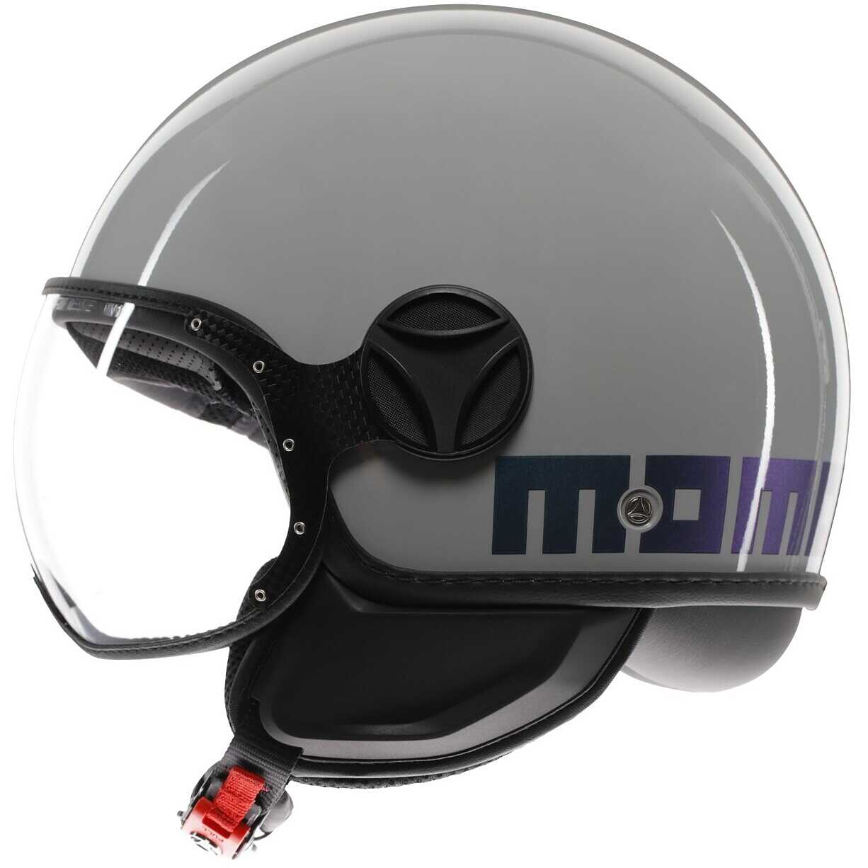 Momo Design FGTR CLASSIC Mono Flip Jet Motorcycle Helmet Blue Fuchsia ...