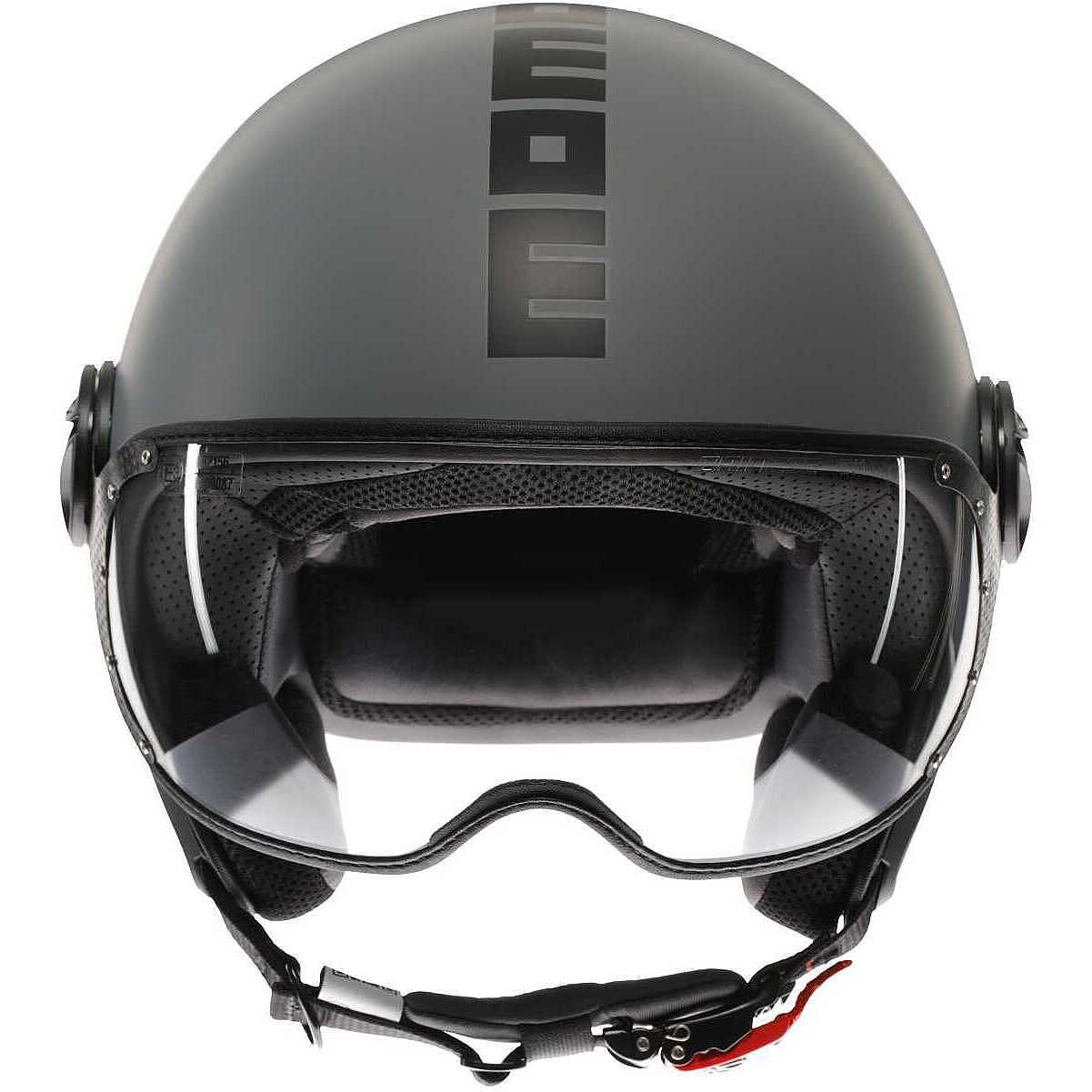 Momo Design FGTR CLASSIC Mono Jet Motorcycle Helmet Matt Grey Black For ...
