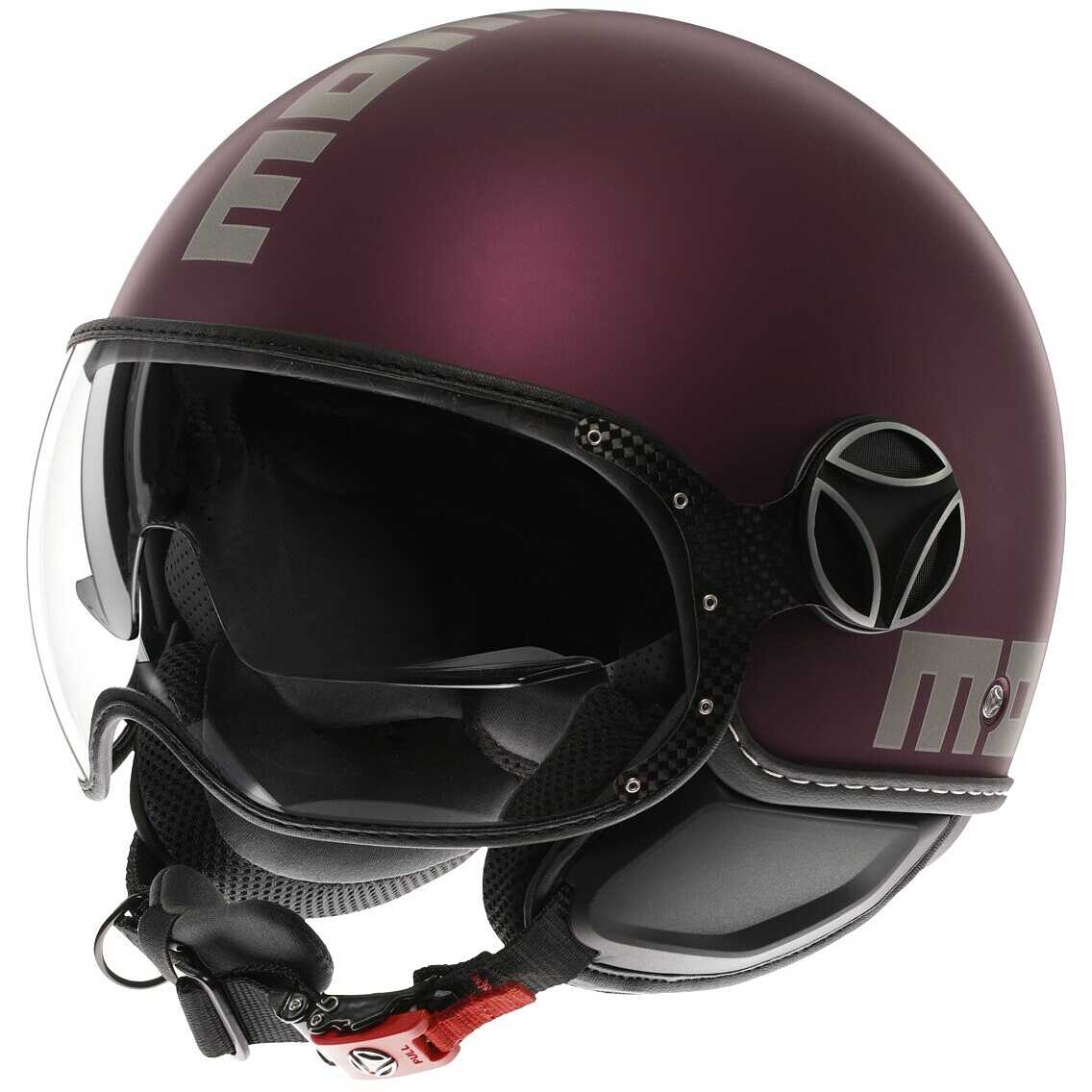 Momo Design FGTR EVO Mono Jet Motorcycle Helmet Amarena Silver For Sale ...