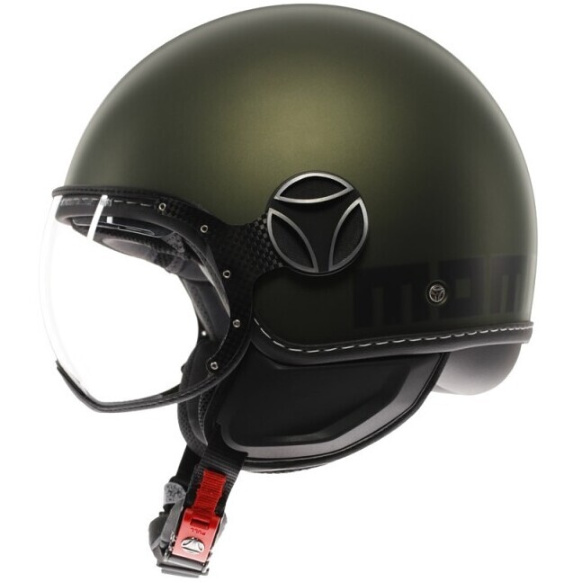 Momo Design FGTR EVO Motorcycle Jet Helmet Mono Green Matt Black For ...