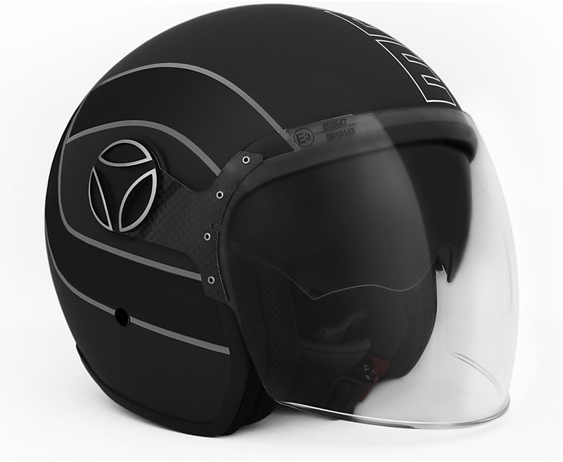 Momo Jet Moto Leather Helmet Arrow Black Opal Gray For Sale Online ...