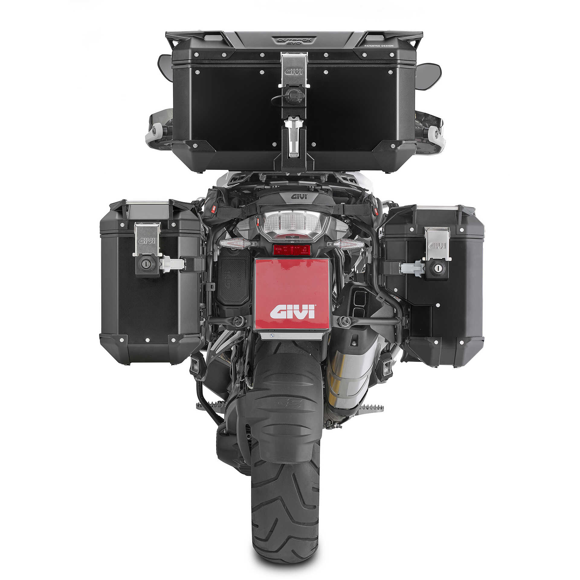 Monokey Motorcycle Top Case Givi OBK58 TREKKER OUTBACK EVO Black ...