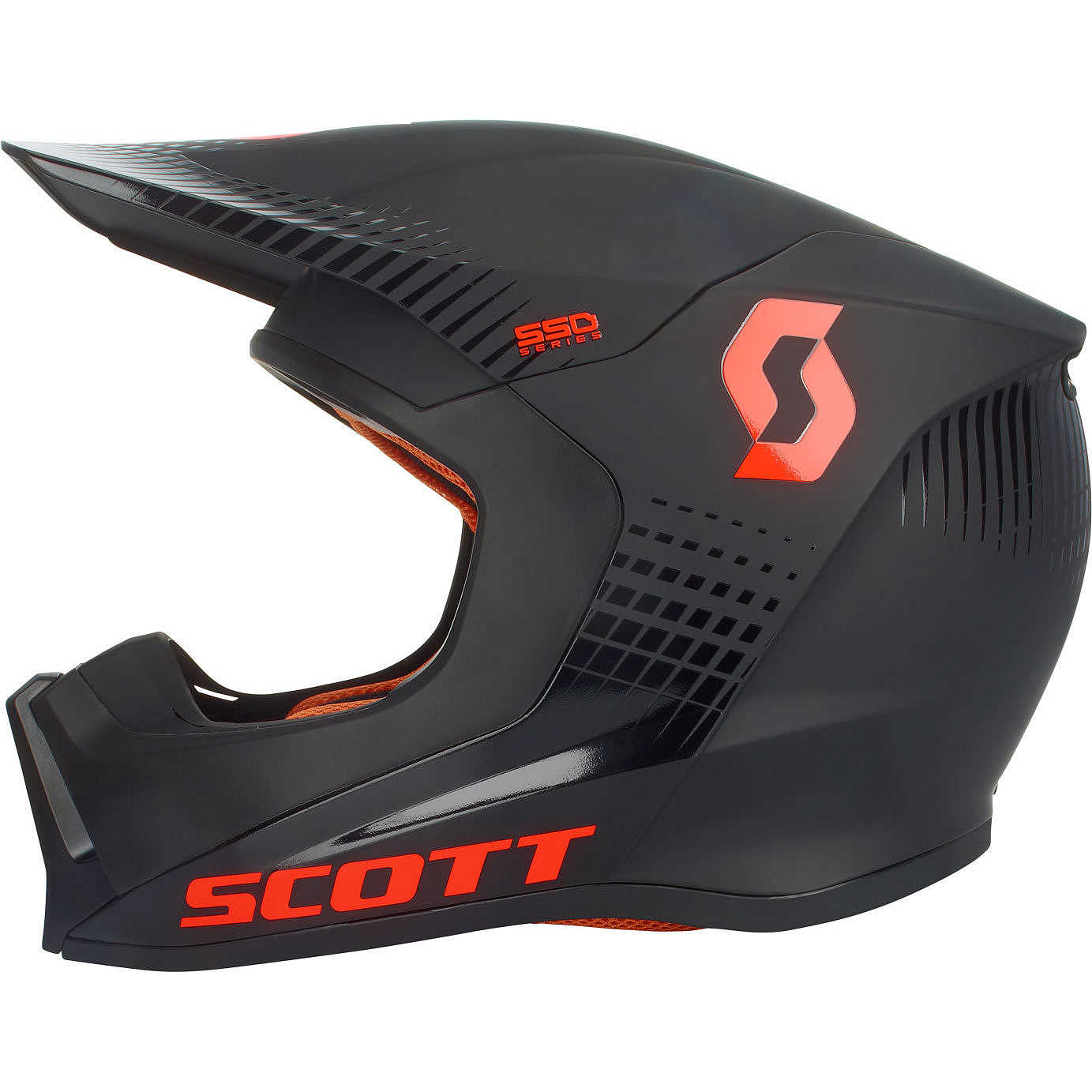 Moto Cross Enduro Helm Scott 550 HATCH Ece Schwarz Orange Online ...