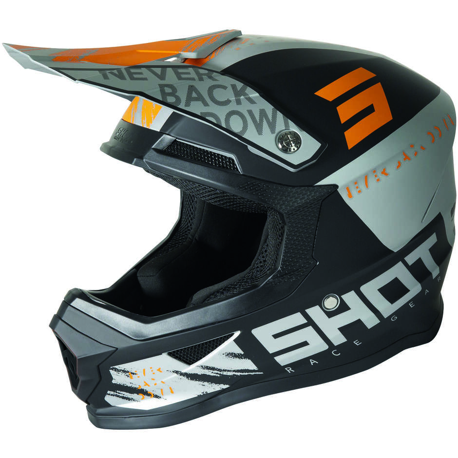 Moto Cross Enduro Helmet Shot Furios Draw Orange For Sale Online ...