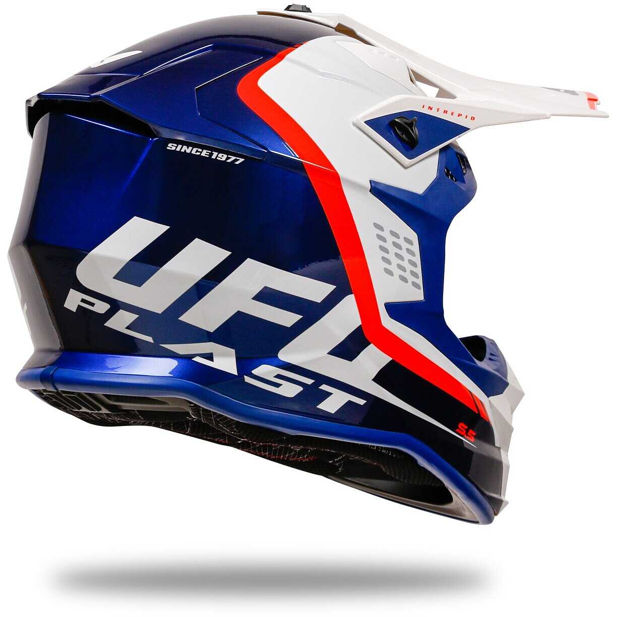 Moto Cross Helmet Ufo INTREPID Blue White For Sale Online - Outletmoto.eu
