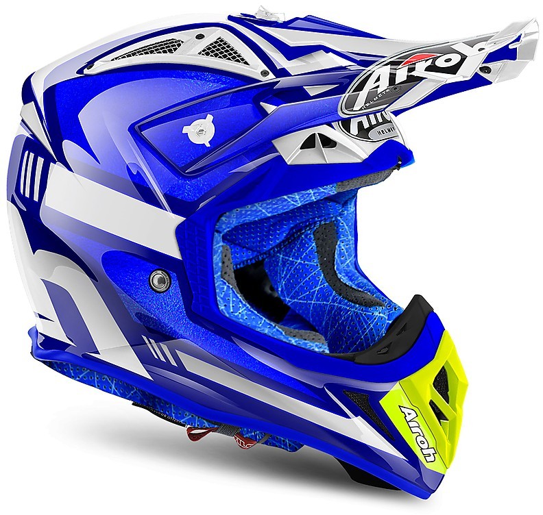 Moto Enduro Helm Kreuz Airoh Aviator Cairoli 2.2 Ottobiano Blu Lucido ...