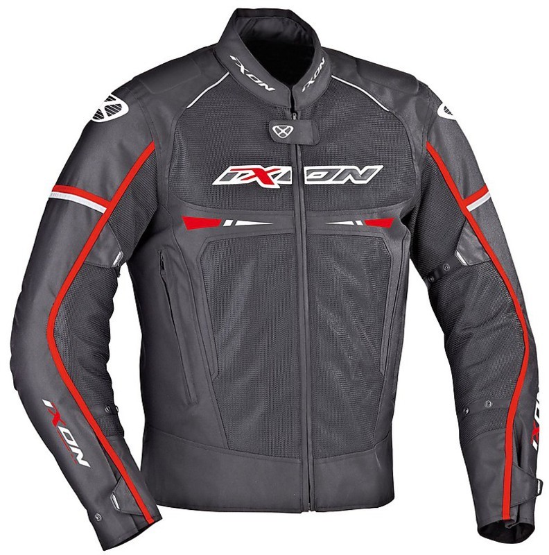 Moto Jacke Technische Gewebe Ixon PITRACE Schwarz Weiß Rot Online ...