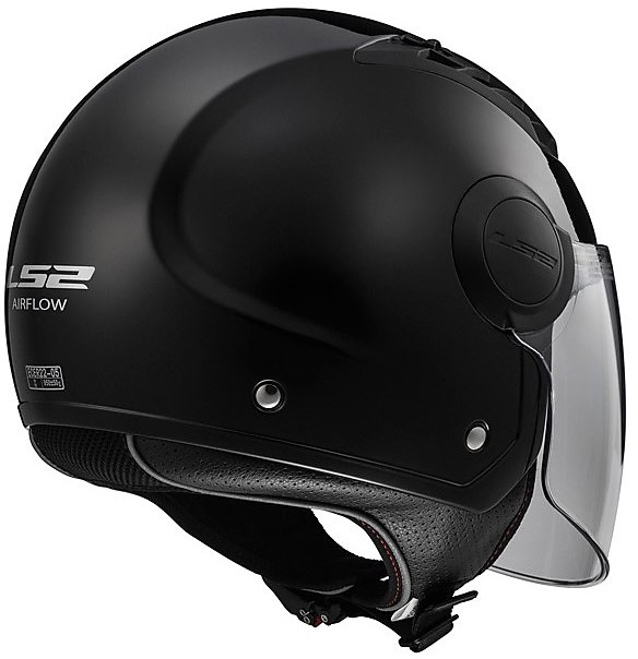 Moto Jet Helm OF562 Ls2 Airflow lang mit Visier Lange Gloss Black ...