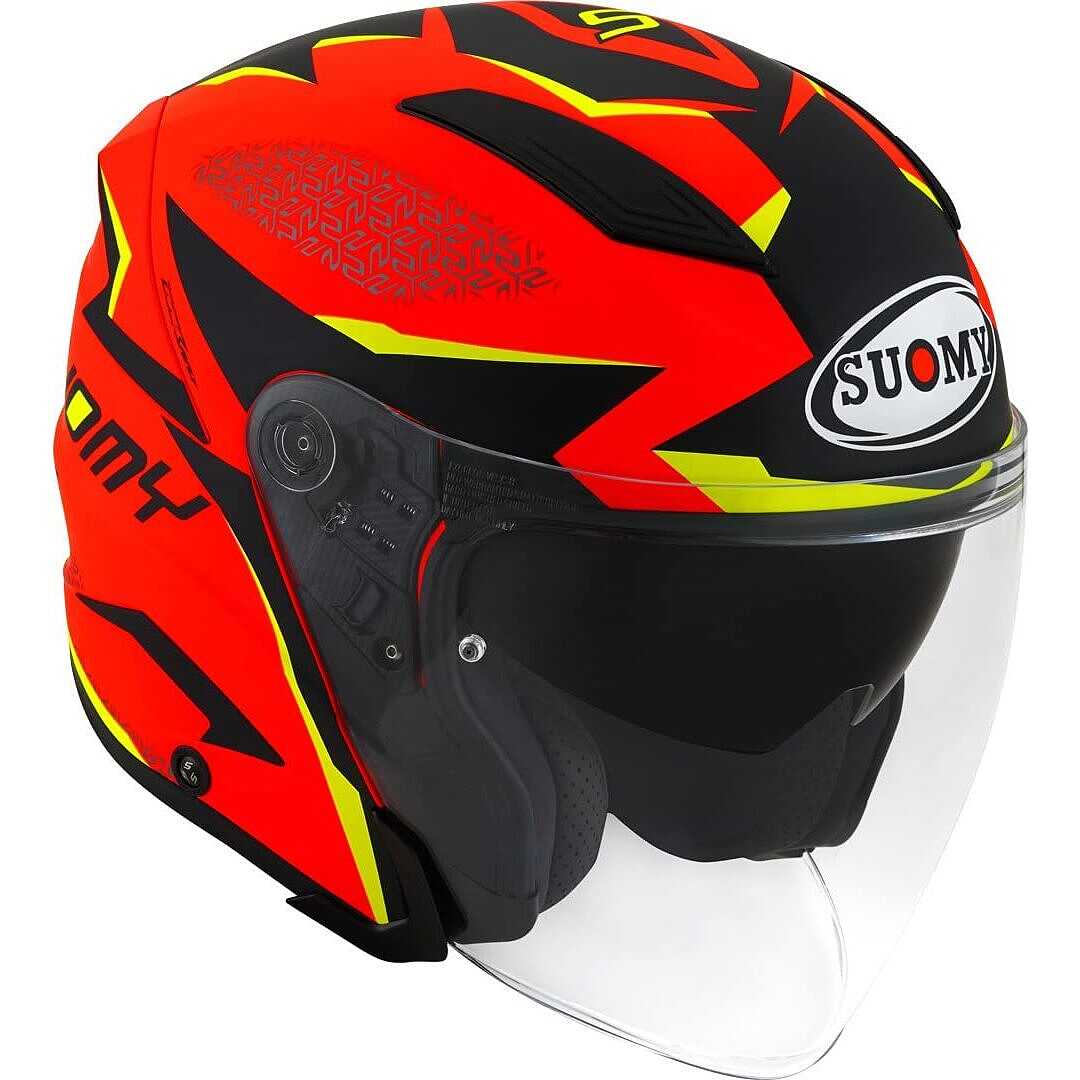 Moto Jet Helmet Suomy SPEEDJET LUMINISM Matt Red For Sale Online ...