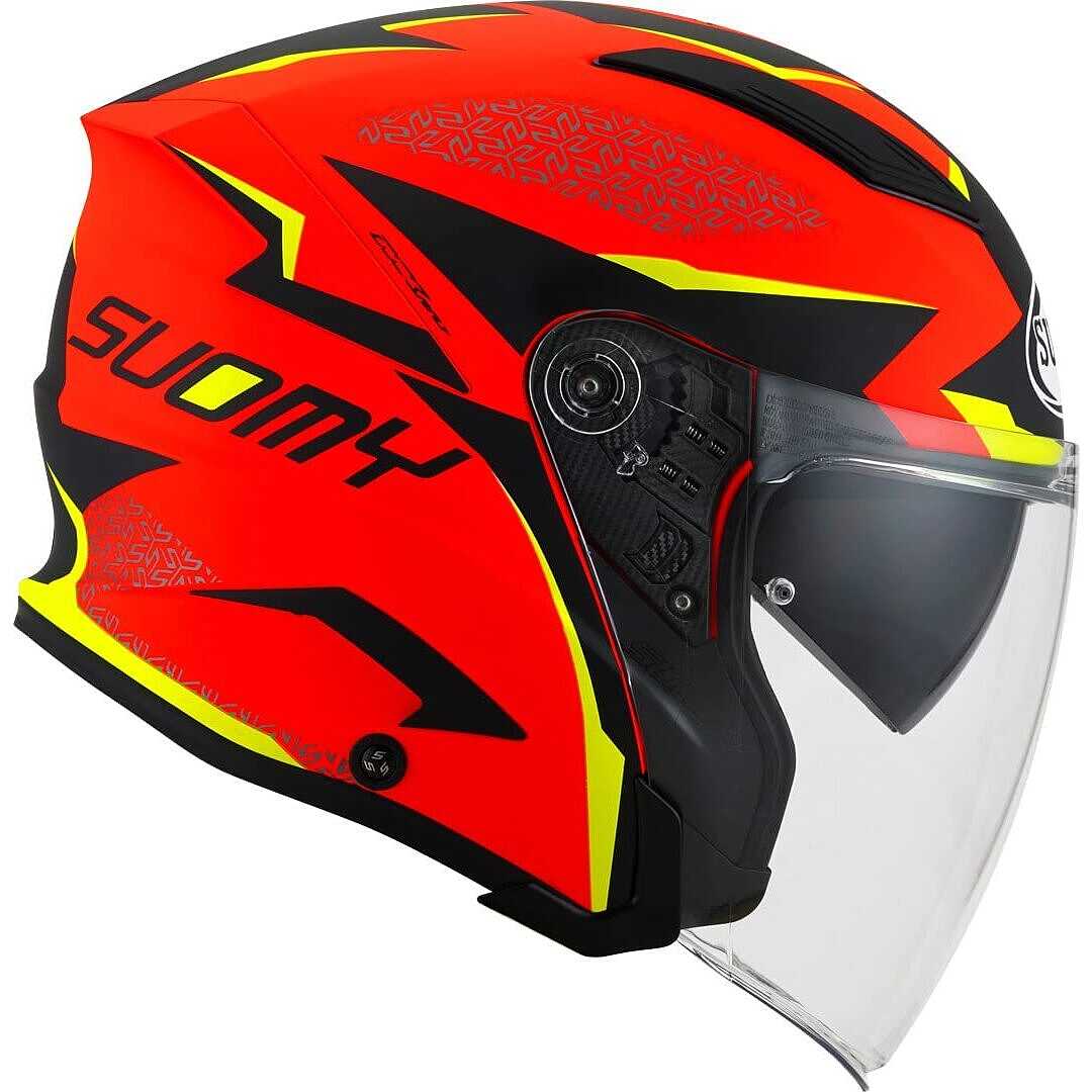 Moto Jet Helmet Suomy SPEEDJET LUMINISM Matt Red For Sale Online ...