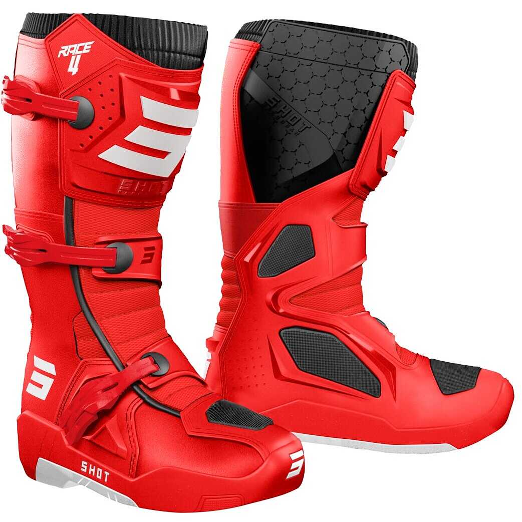 Motocross Enduro Boots Shot RACE 4 Red For Sale Online - Outletmoto.eu