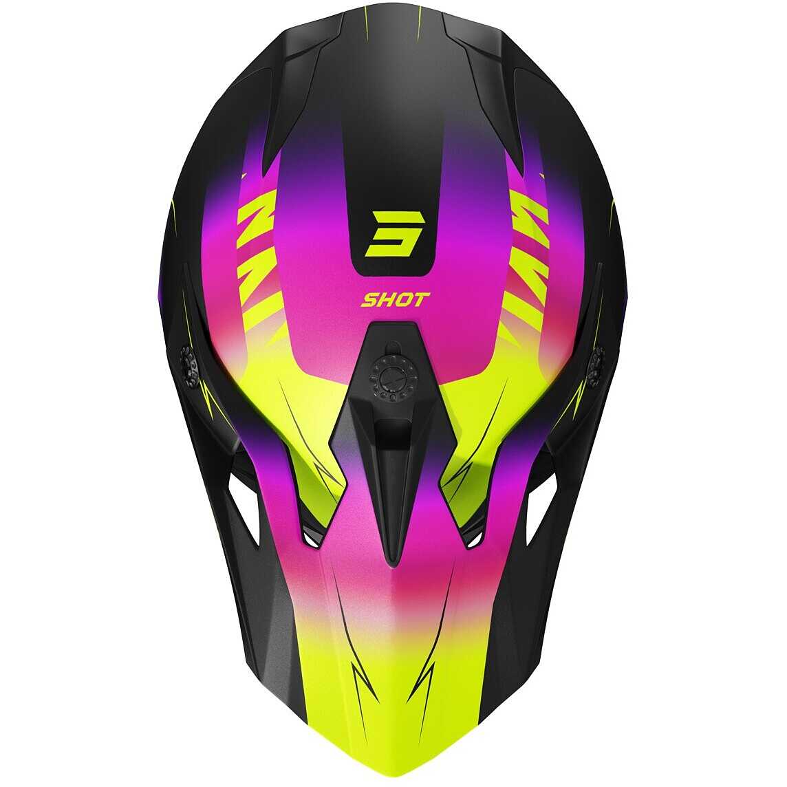 Motocross Enduro Helmet Shot PULSE X-TREM Pink Yellow Fluorescent Matt ...
