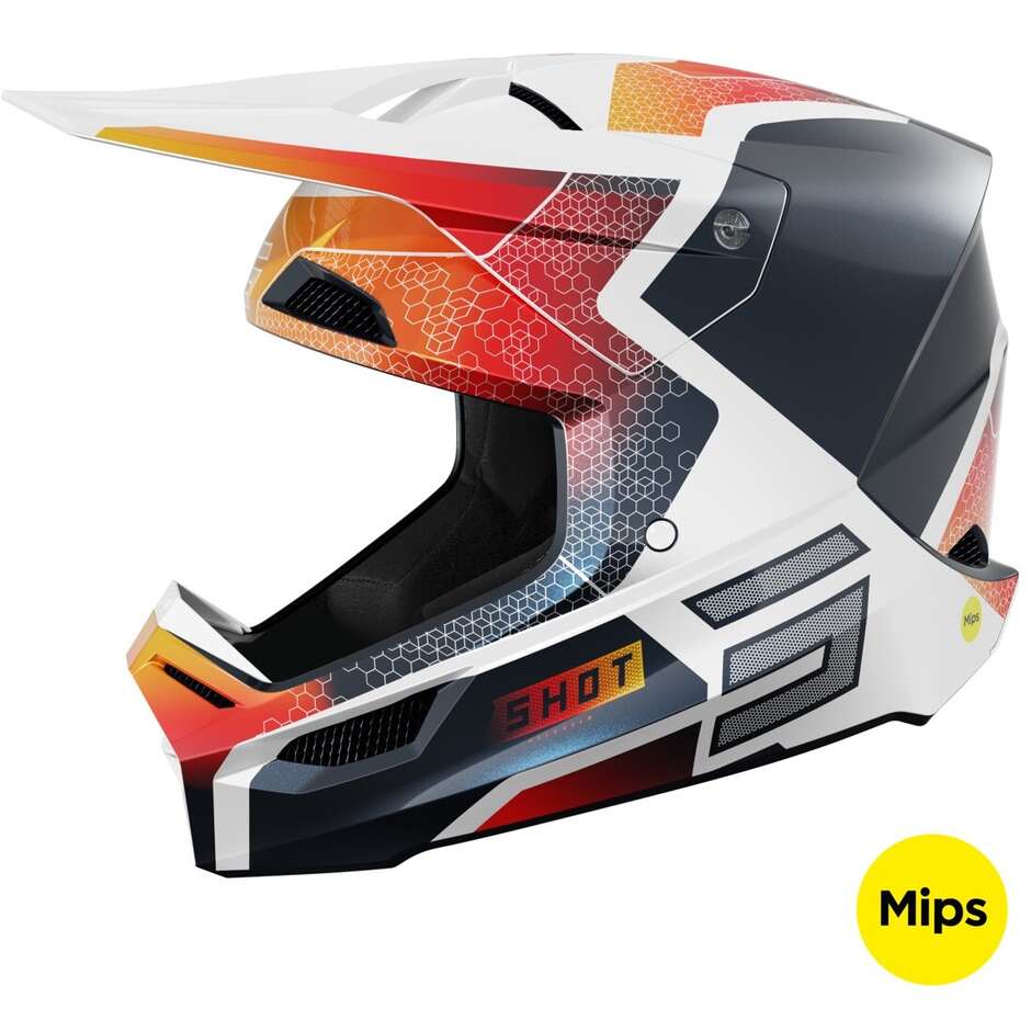 Motocross Enduro Helmet Shot RACE PHASER Blue Red Pearl For Sale Online ...