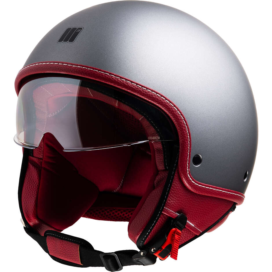 Motocubo 717 BEETLE Matt Titanium Jet Motorcycle Helmet (22.06) For ...