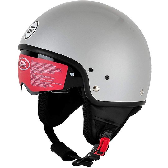 Motorcycle Helmet Demi-Jet Custom BHR 802 PURE Silver For Sale Online ...