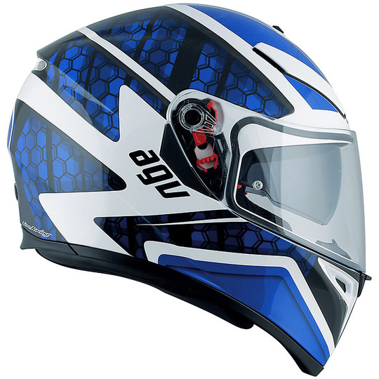 Motorcycle Helmet Inetgrale AGV K-3 SV Pinlock Multi Pulse Black White ...