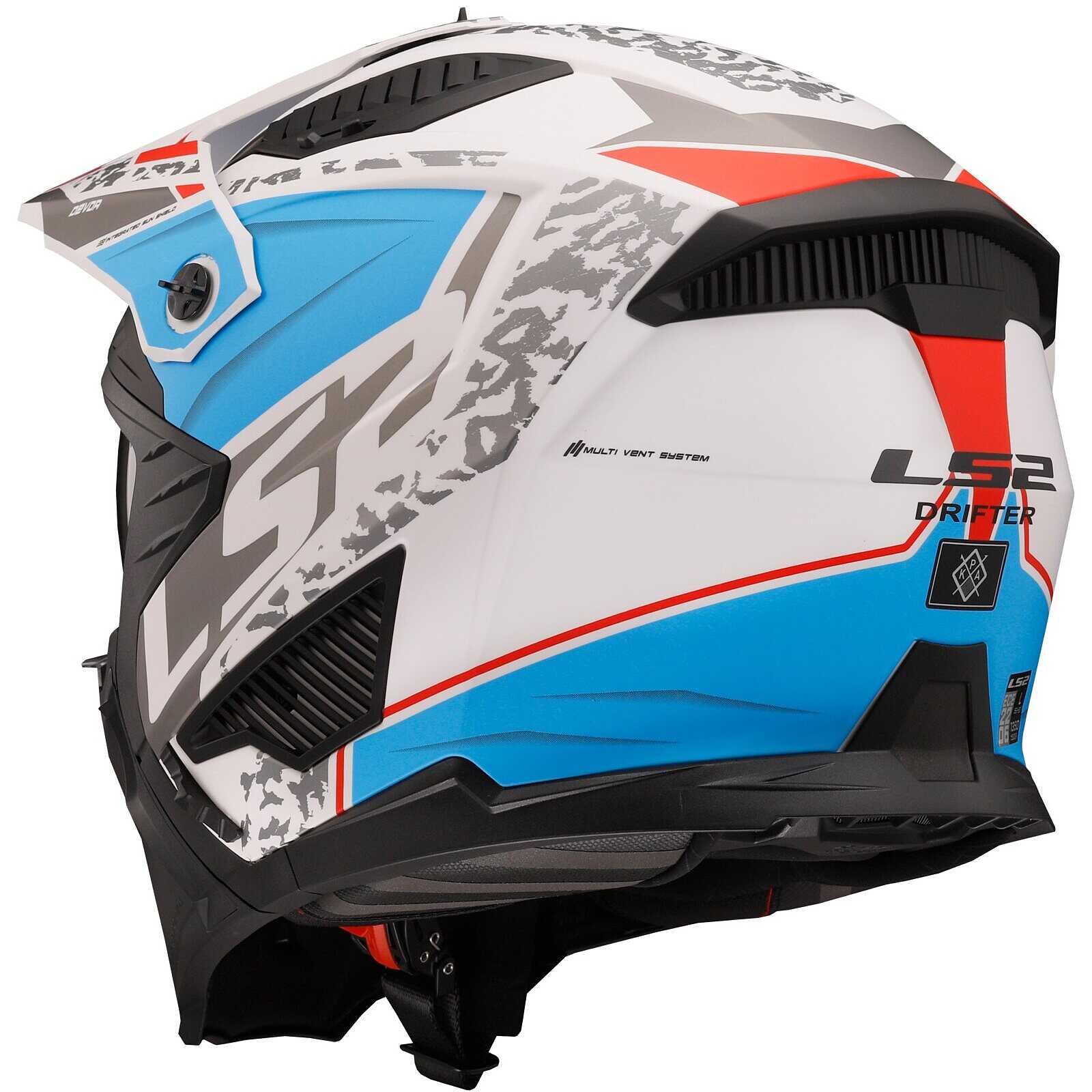 Motorcycle Helmet Jet Ls2 OF606 DRIFTER DEVOR White Blue Opaque For ...