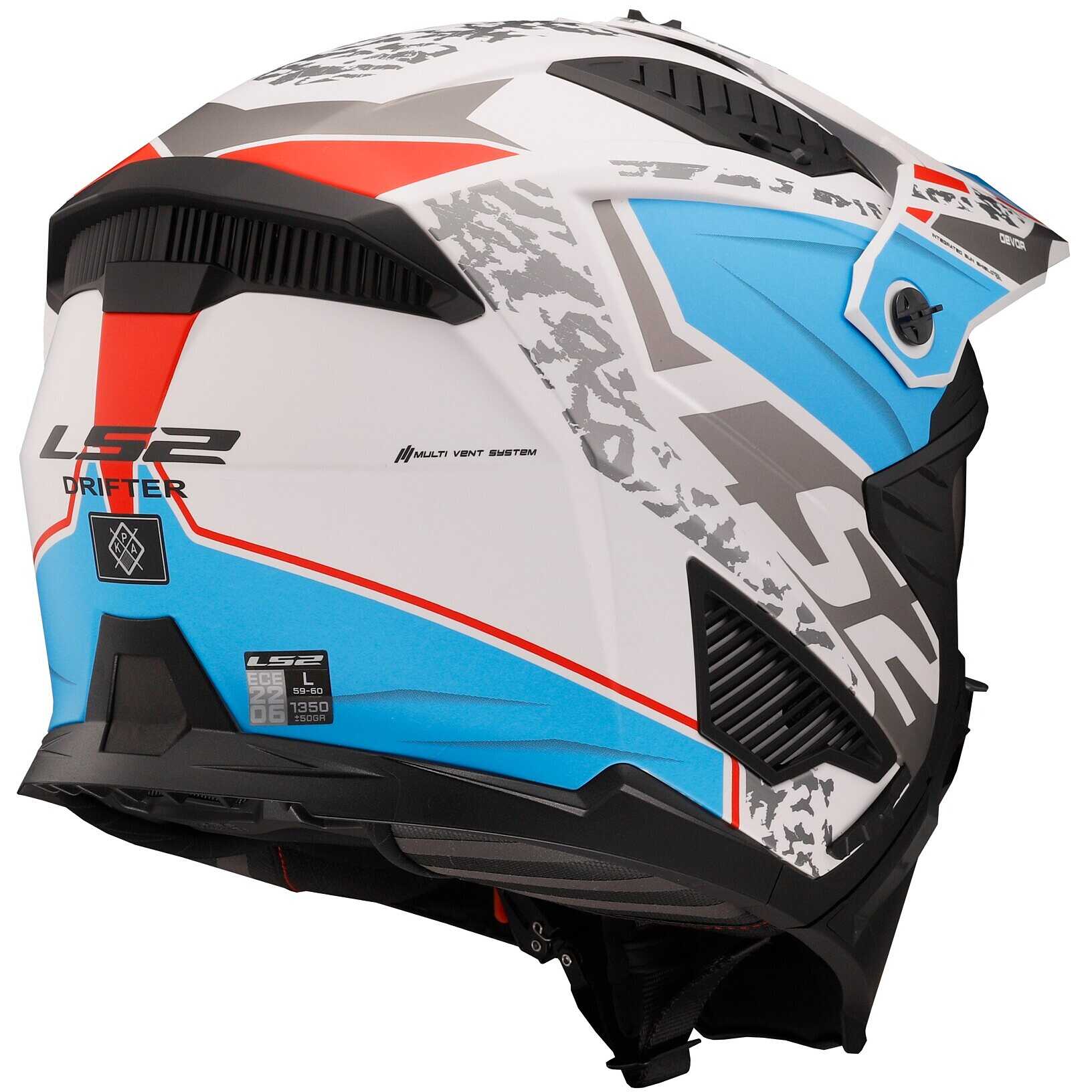 Motorcycle Helmet Jet Ls2 OF606 DRIFTER DEVOR White Blue Opaque For ...