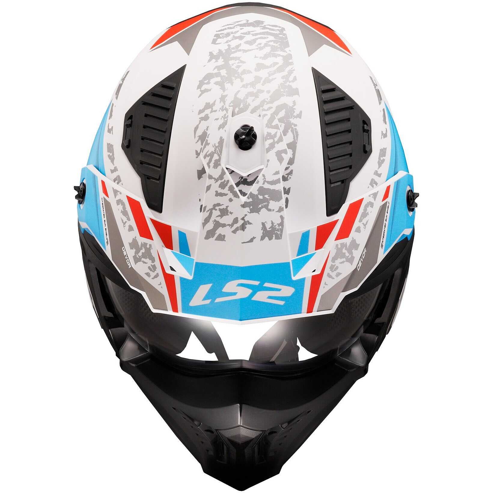 Motorcycle Helmet Jet Ls2 OF606 DRIFTER DEVOR White Blue Opaque For ...