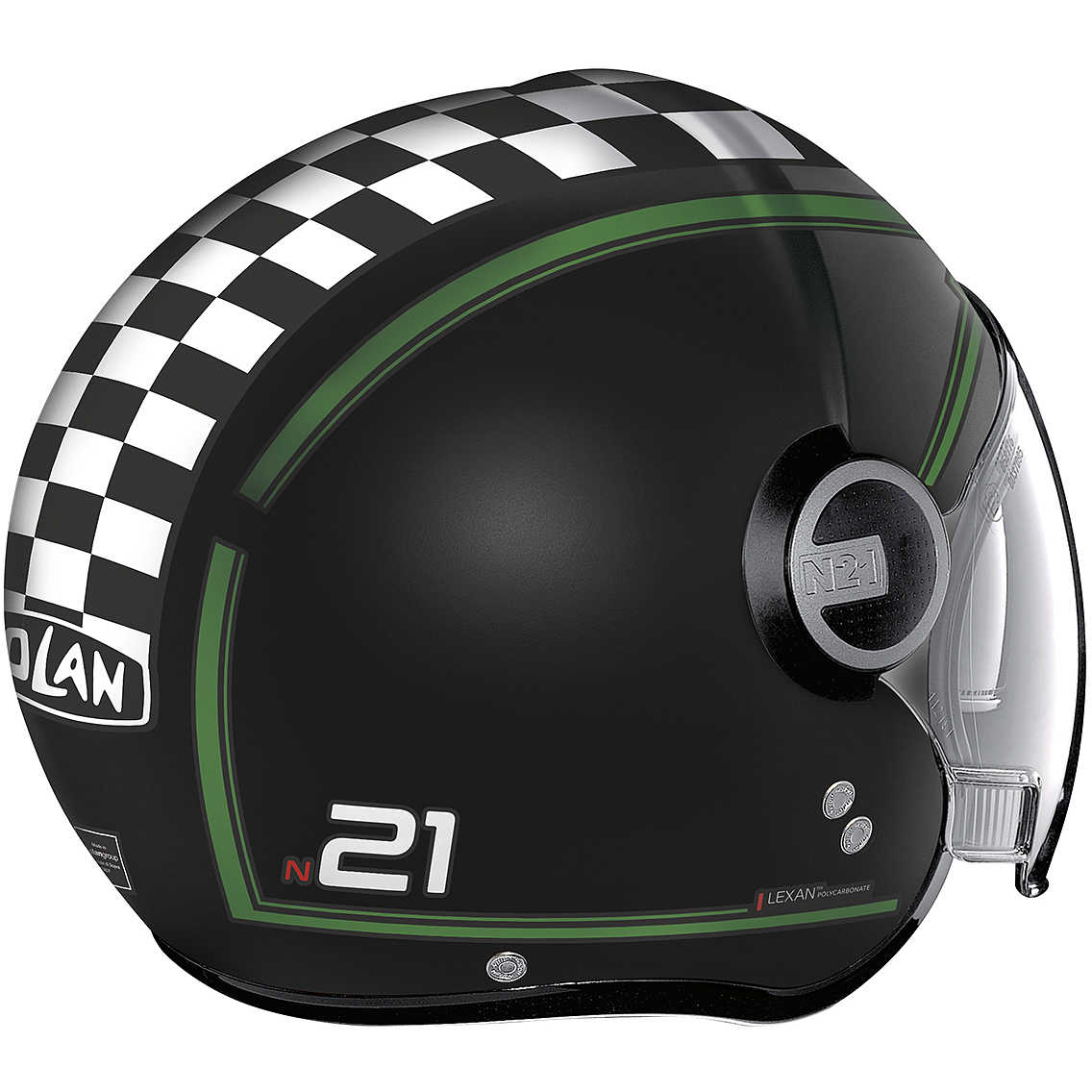Motorcycle Helmet Jet Nolan N21 VISOR AMARCORD 112 Matt Black For Sale ...