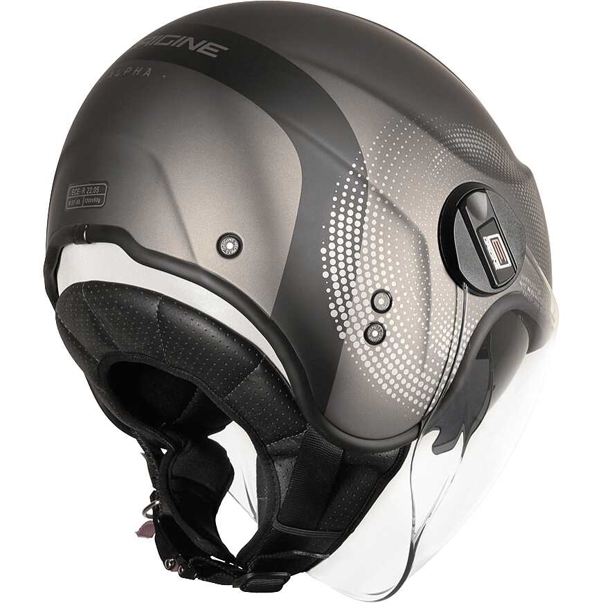 Motorcycle Helmet Jet Origin ALPHA Track Black Titanium (Matt) For Sale ...